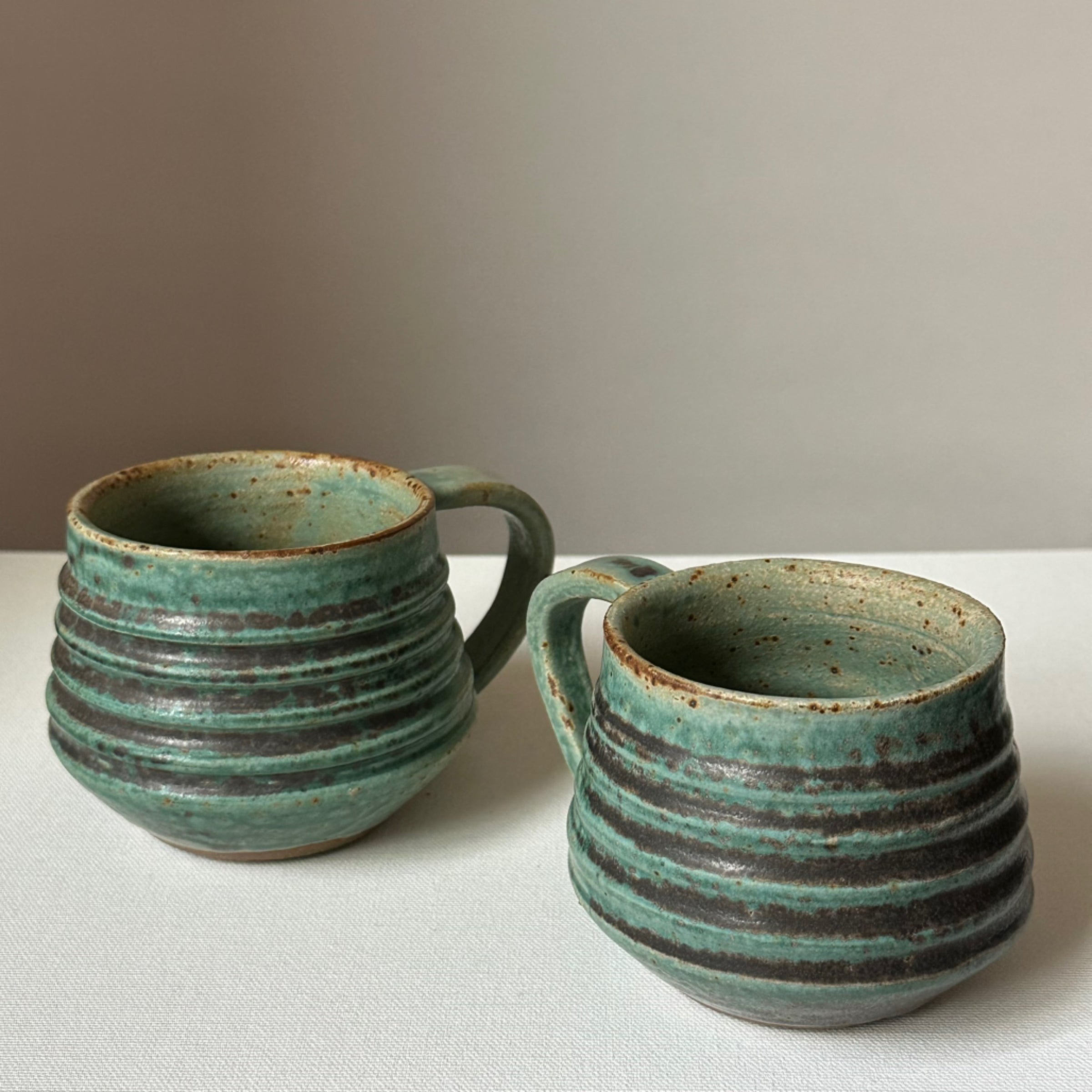 ridged mugs